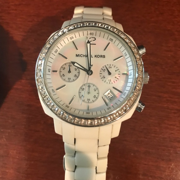 MICHAEL Michael Kors | Jewelry | Michael Kors White Watch | Poshmark